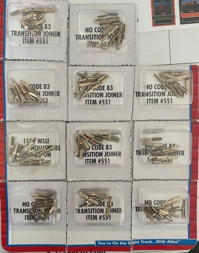 Atlas Track Code 83 transition rail joiners Pack of 12-pcs. HO Scale | eBay