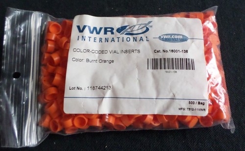 (500) VWR Burnt Orange Colored Cap Inserts for Cryo Freezer Vials, 89004-334 | eBay