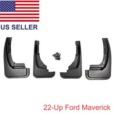 4x Front & Rear Mud Flaps Splash Guards Splashguards for Ford Maverick ...