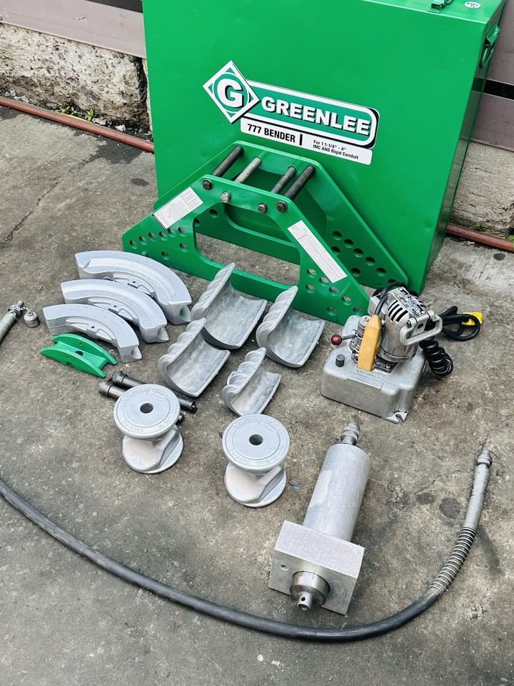 Greenlee 777 Hydraulic Bender 1-1/4”-4” W/ Electric Pump Rigid Conduit ...