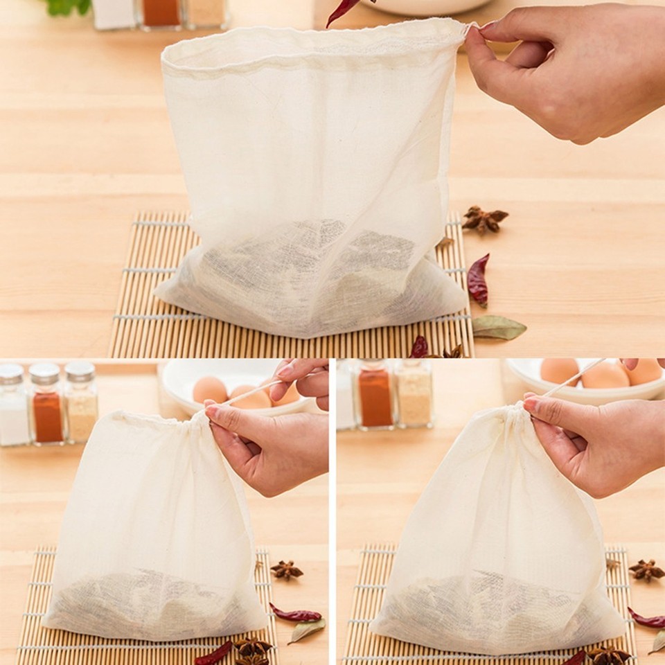 1pc Filter Bag Reusable Soup Strainer Tea 23x21cm Bag Breathable Cloth ...
