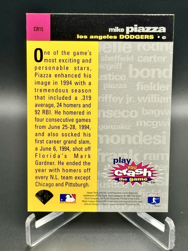 1995 Upper Deck Collector's Choice Crash the Game Silver Set Mike ...