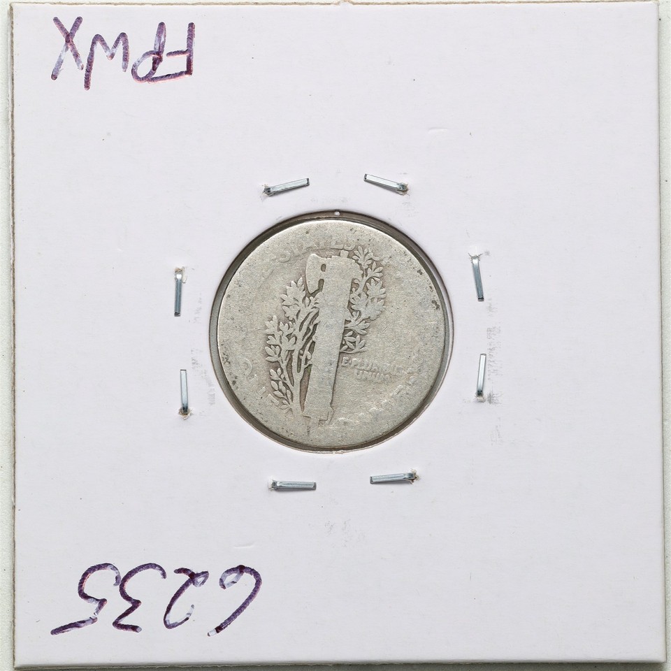 1921-D 10C Mercury Winged Liberty Silver Dime in Fair Condition #6235 ...