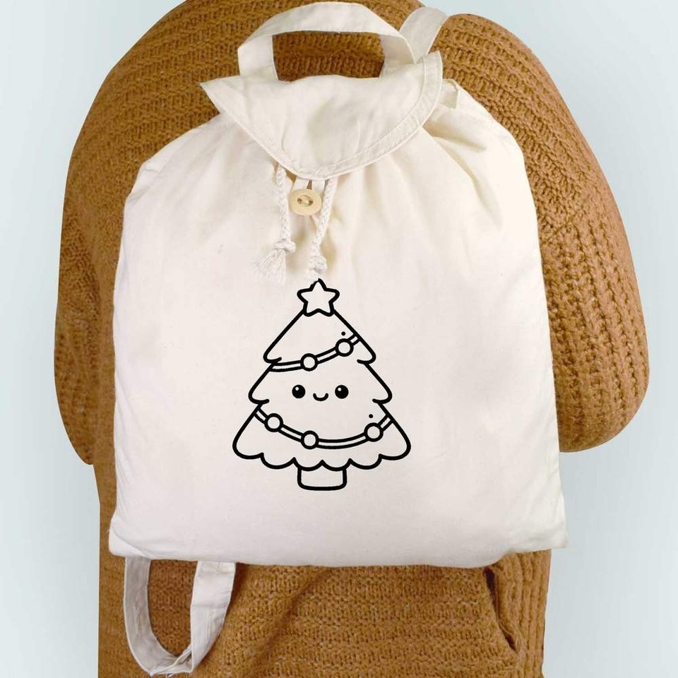 'Cute Christmas Tree' Canvas Rucksack / Backpack (RK00043300) | eBay