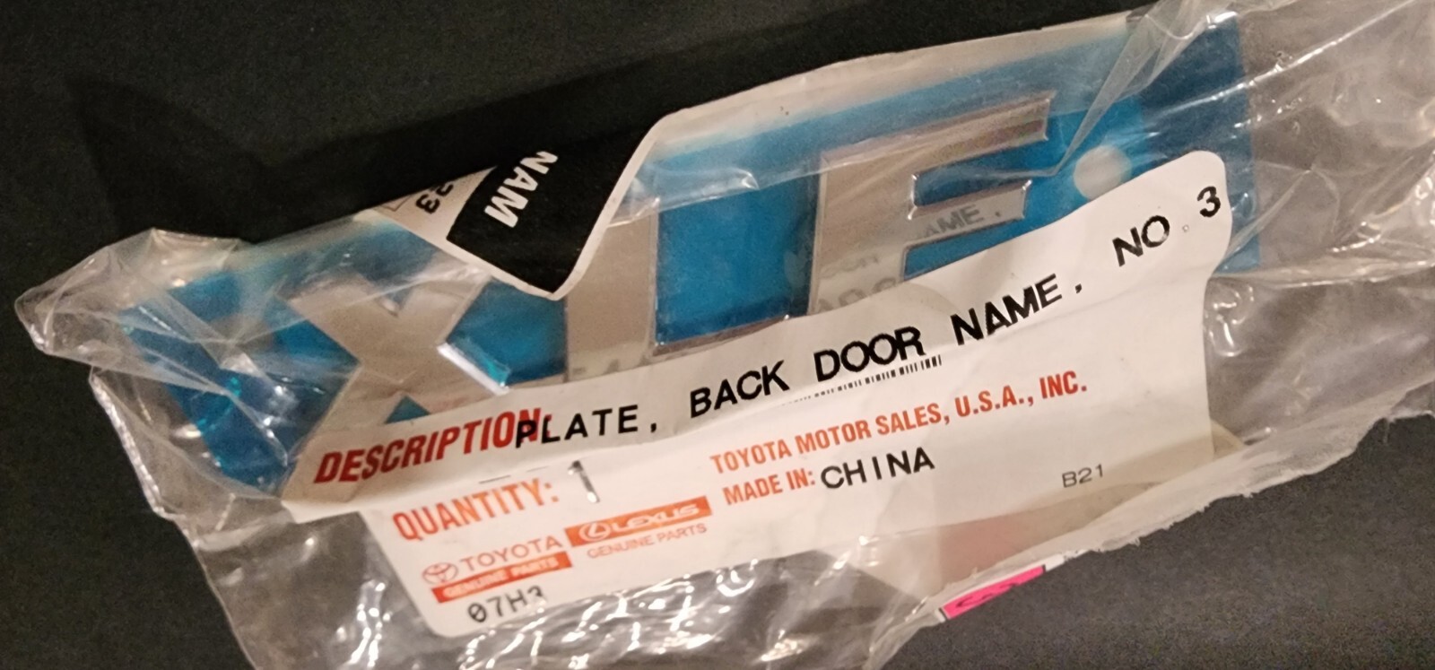 Genuine Toyota Nameplate 75443-0r090 for sale online | eBay