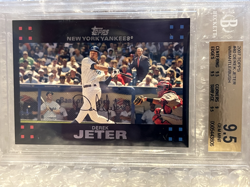 2007 TOPPS DEREK JETER - NY YANKEES - BUSH/MANTLE PSA 9.5 #40 | eBay