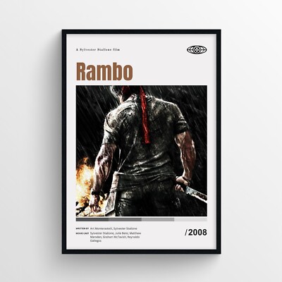 Rambo Movie Poster Print, Wall Art - Unframed | eBay