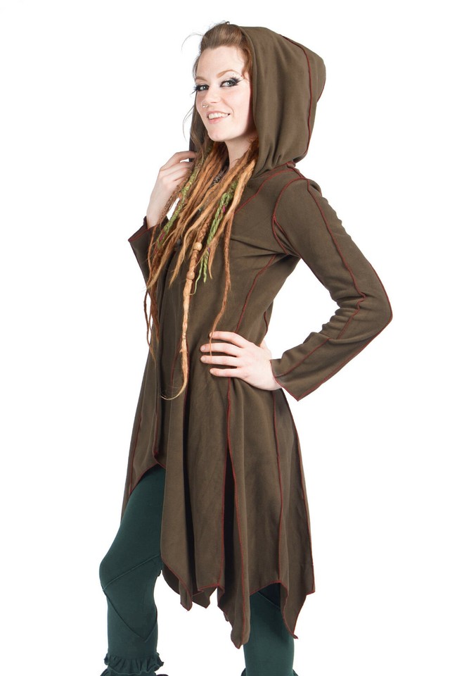 Psy Trance Clothing, Hippy Jacket, Pixie Goth Boho Cloak Jacket XXL ...