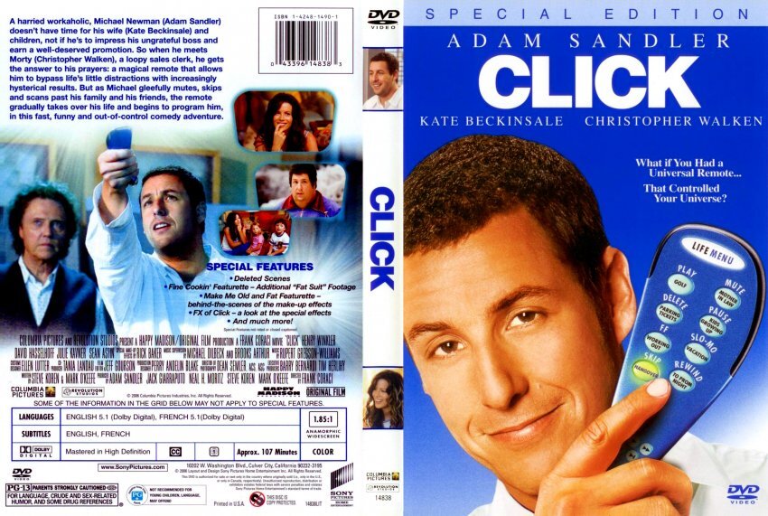 Click - Adam Sandler - DVD Disk Only ~ No Art, Case or Tracking | eBay