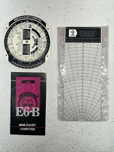 ASA E6-B Paper Flight Computer with Manual and Case | eBay
