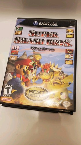 Super Smash Bros. Melee PAPER MARIO Nintendo GameCube- Case Only - NO ...