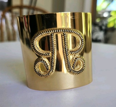 RALPH LAUREN COLLECTION Gold-Toned RR Bracelet Cuff | eBay