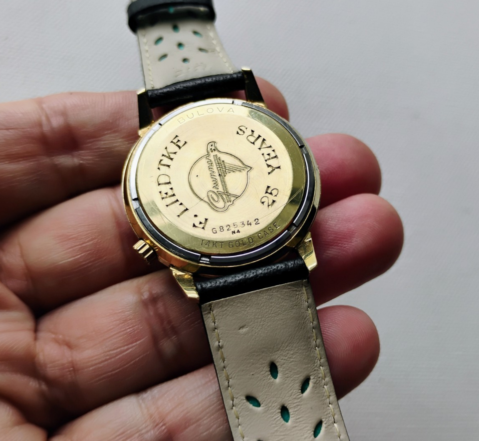 BULOVA ACCUTRON VINTAGE 1974 14K SOLID GOLD 34MM MEN'S WATCH | eBay