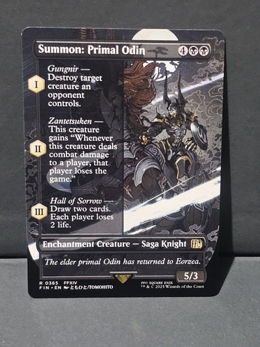 Summon: Primal Odin (Borderless) Final Fantasy Magic (mtg) non foil ...