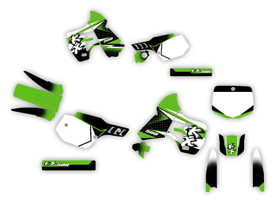 Graphics Kit KAWASAKI KX500 KX 500 1989-2004 Nice Restoration Kit | eBay