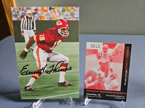 EMMITT THOMAS Signed 2008 HOF Goal Line Art Card GLAC - #/5,000 -CSA ...