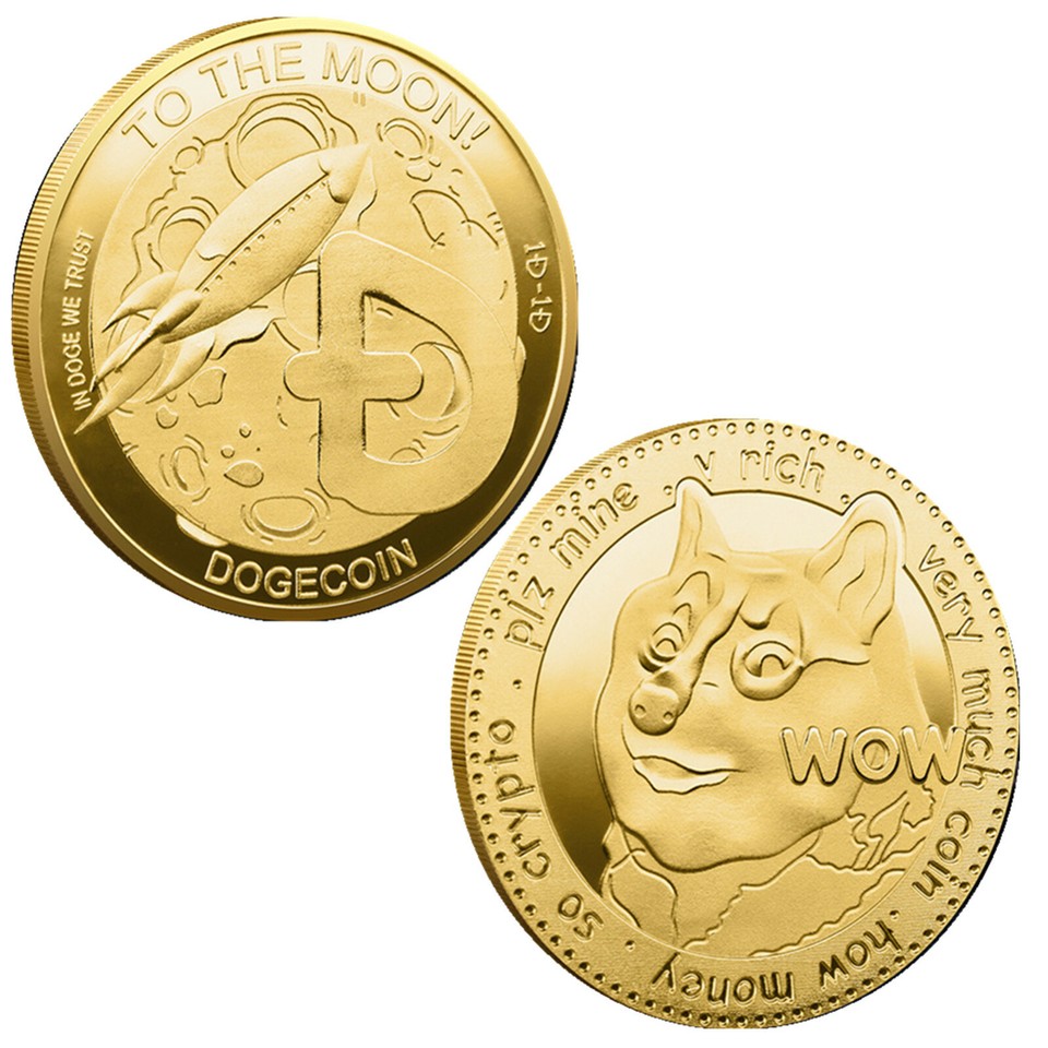 1x Gold Dogecoin Coin Commemorative 2023 New Collectors Gold Plated ...