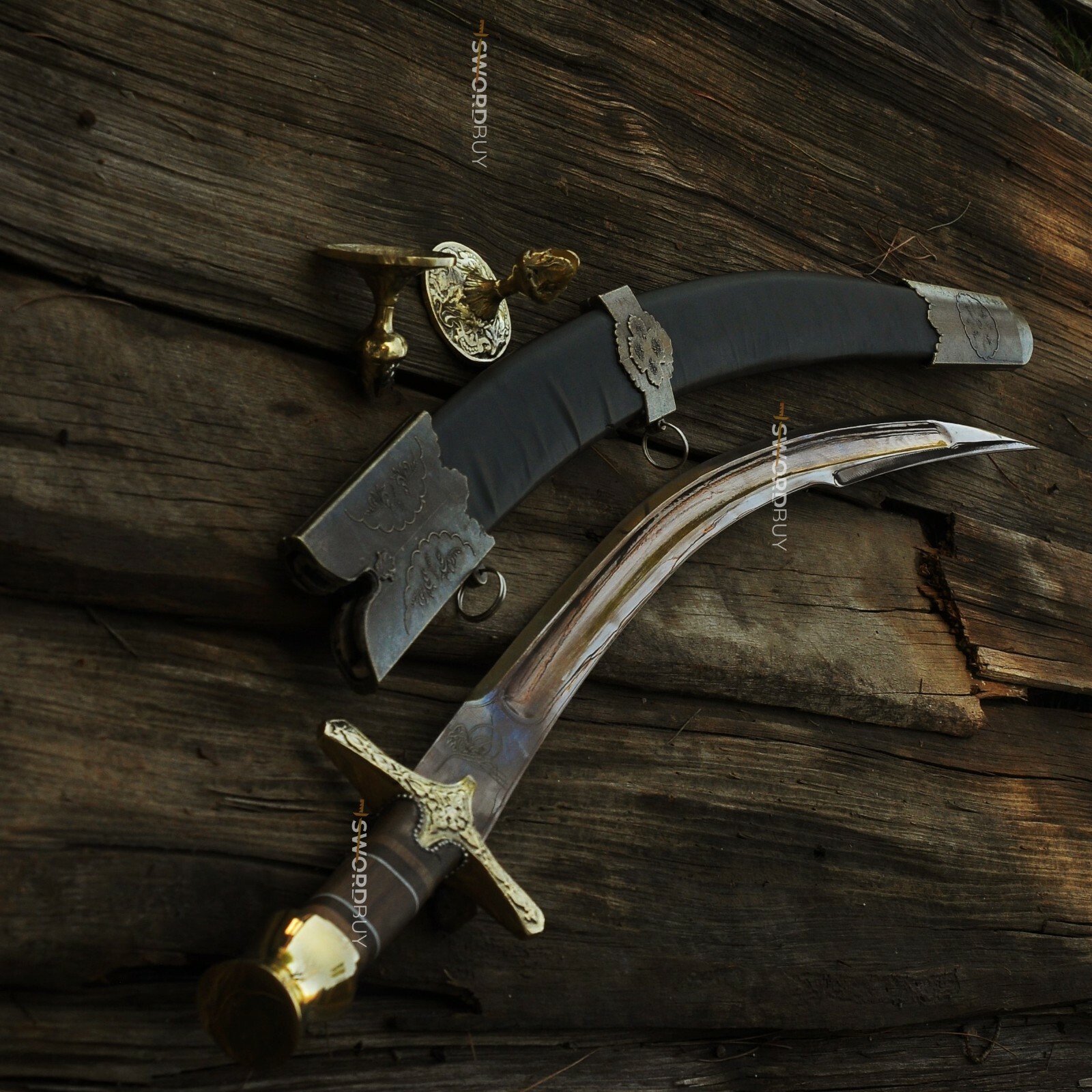 Turkish Curved Kilij Sword Handmade Real Seord with scabbard and Box | eBay