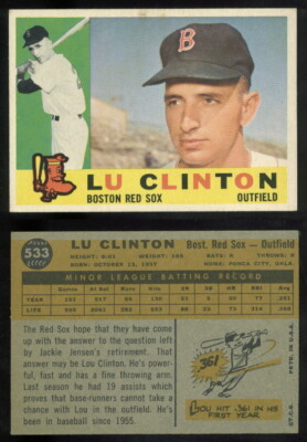 (65482) 1960 Topps 533 Lu Clinton Red Sox-EM | eBay