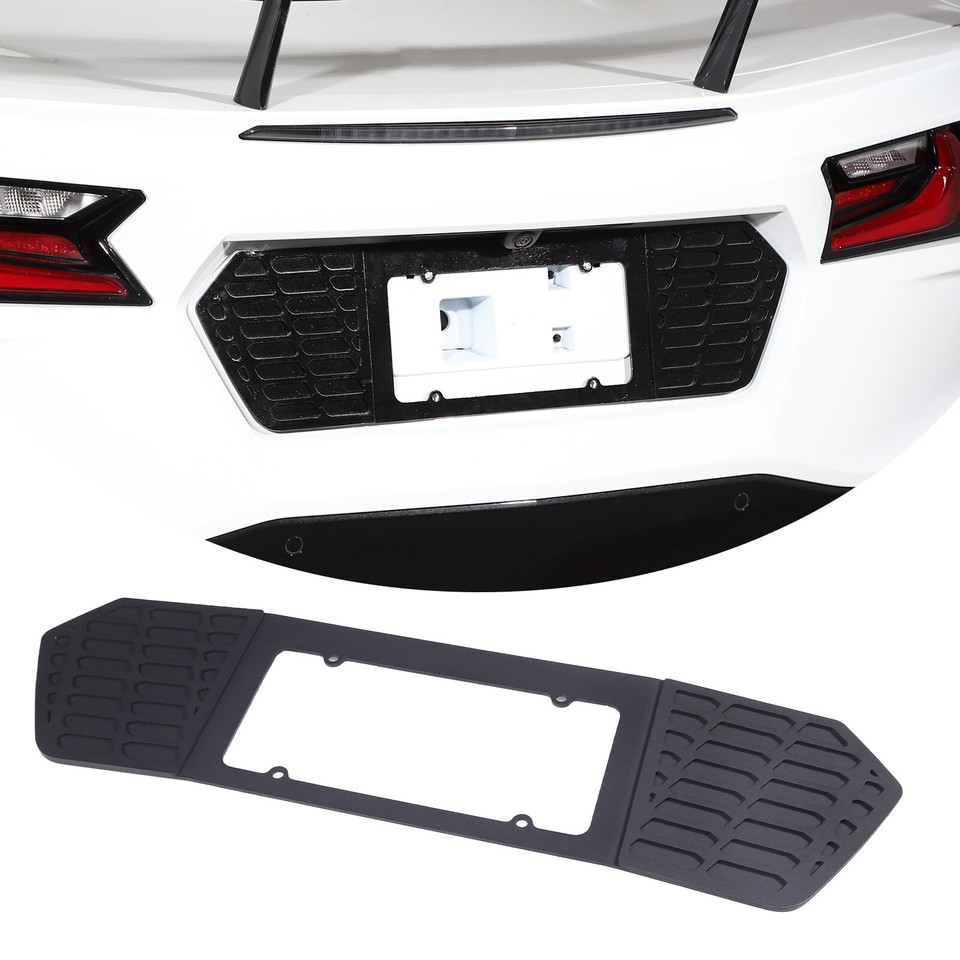 For 2020-2025 Corvette C8 Rear license plate Black Auminum Alloy filler ...