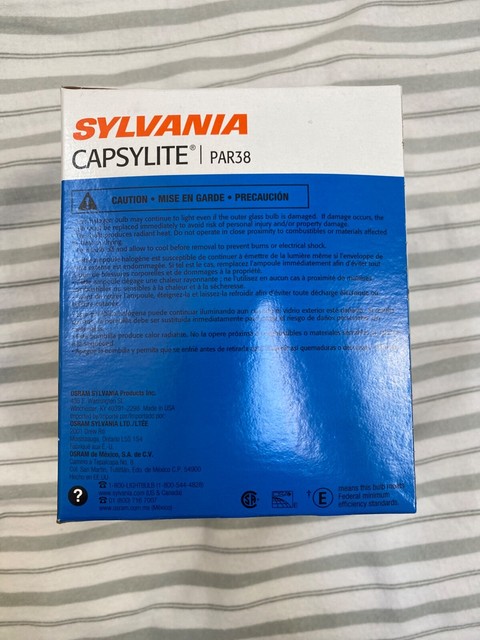 SYLVANIA #14579 90 Watt Par38 Halogen Capsylite Bulb for sale online | eBay