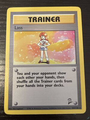 Lass 75/102 Rare Trainer 1999 Base Set Unlimited Pokemon Card | LP/NM ...