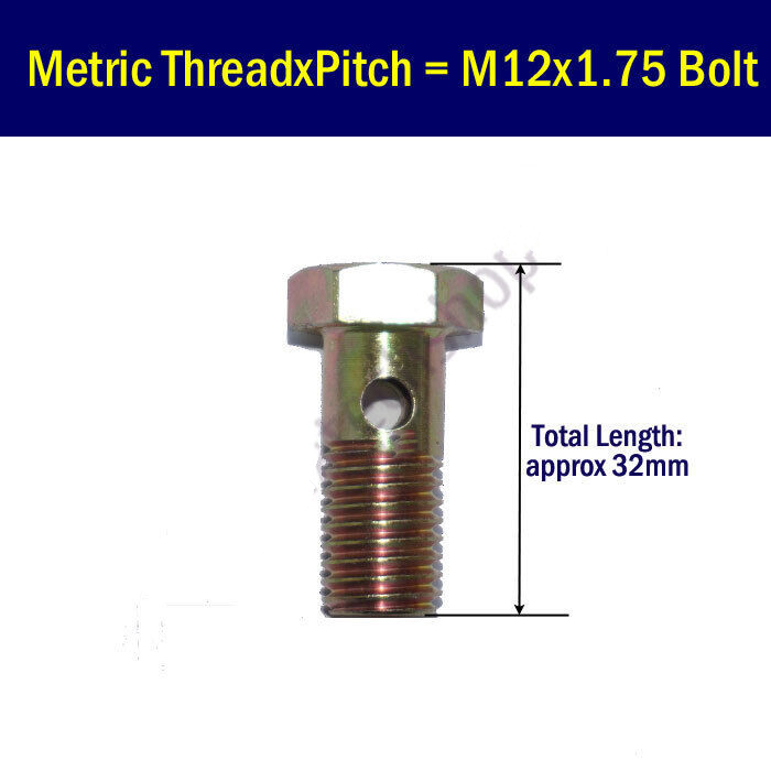 Banjo Bolt Metric Thread BSPP BSP G Brake Fitting Fuel M6/M8/M10/M12 ...