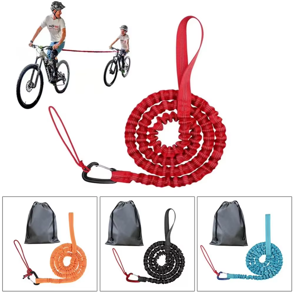 Portable Bicycle Tow Rope Flexible Outdoor Tools Bicycle Traction Rope ...