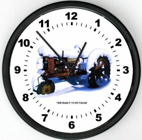 New McCormick Farmall Wall Clock 10" Round 1938 Vintage Model F-14 IHC ...