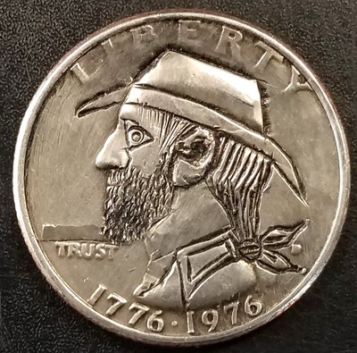 Hobo Nickel, 1976 Washington Quarter, hand carved, signed TDT 17! | eBay
