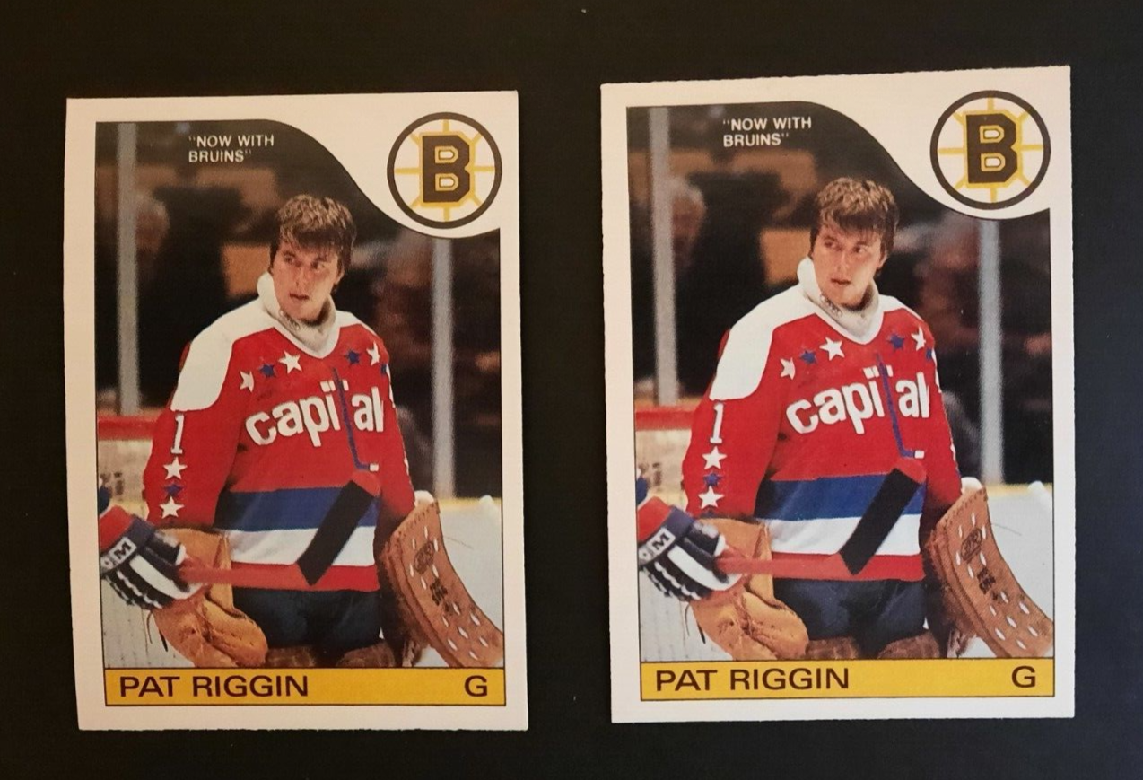 1985-86 O-Pee-Chee #136 Pat Riggin 2 card Lot NM-MINT Boston Bruins | eBay