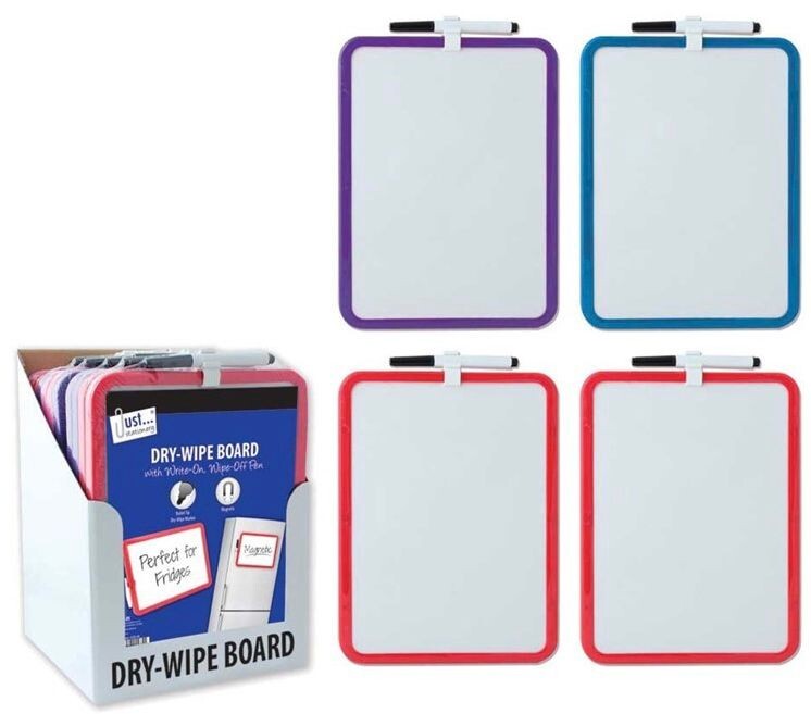 A4 Dry Wipe Magnetic Whiteboard Mini Office Notice Memo White Board Pen ...