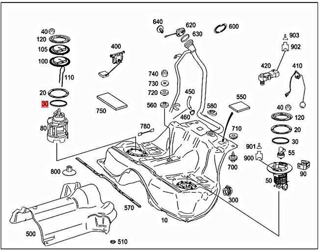Mercedes-Benz 0019977141 Genuine OEM Fuel Pump Seal for sale online | eBay