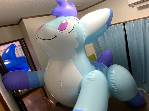 Big inflatable Bunny *Blue* 7feet + long 5 feet+ *Matte Version* high ...
