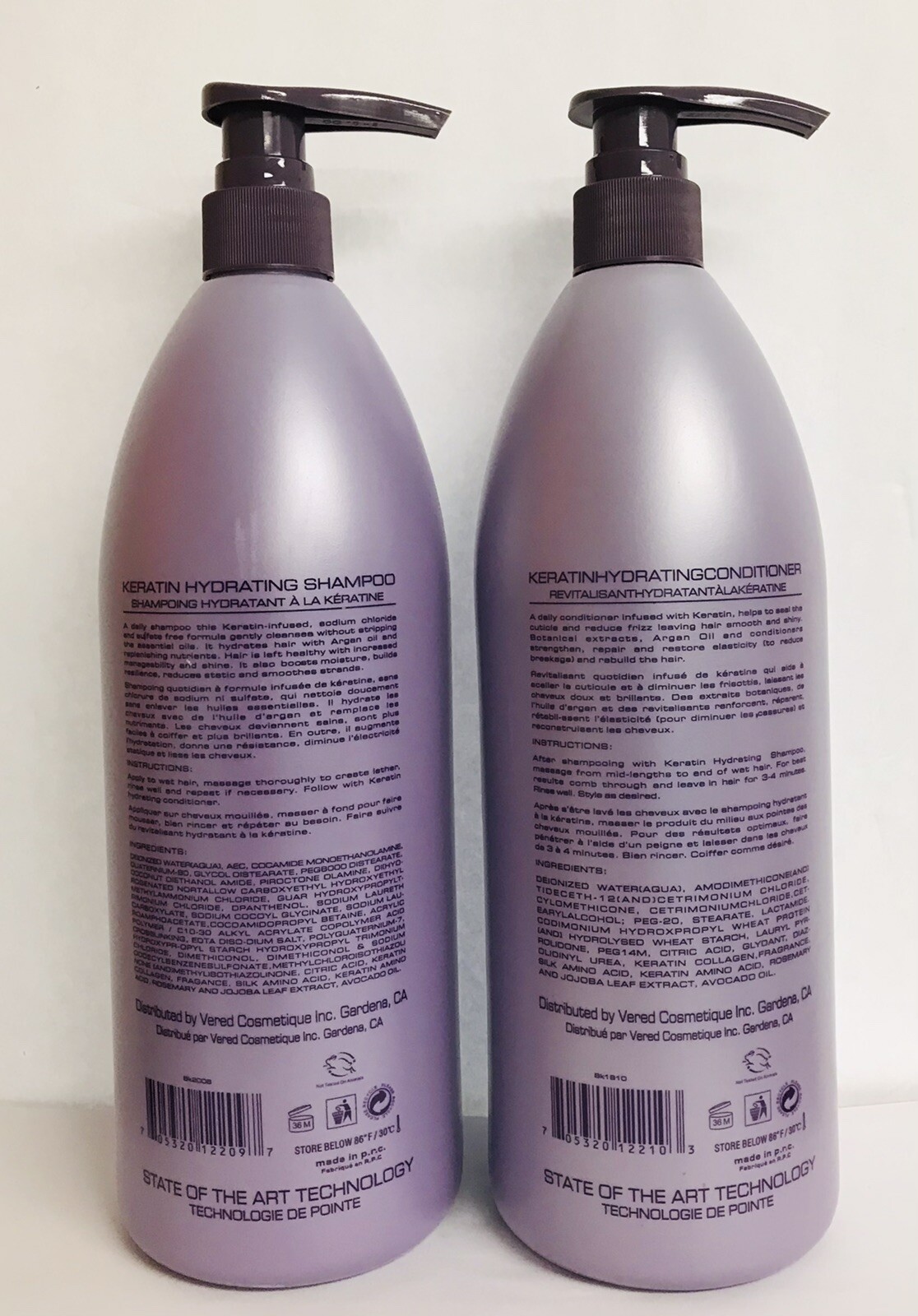Bio Keratin Hydrating Shampoo & Conditioner with Botanical Extract 33.8 ...