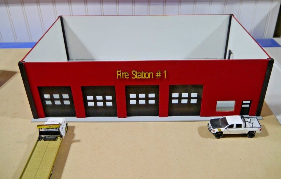 1:64 Scale Custom Firehouse/Garage Finished or Unfinished Made to Order ...