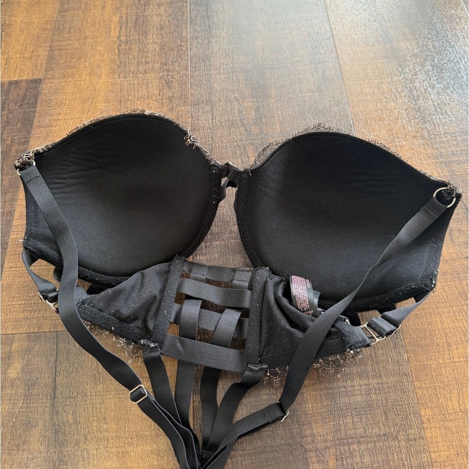 Victoria’s Secret Black Lace Very Sexy Push Up Bra Size 34DD | eBay