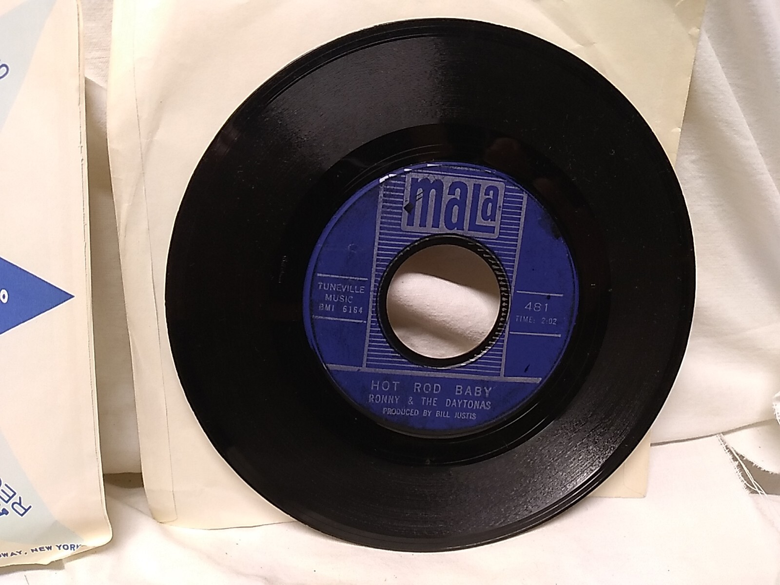 Ronny & The Daytonas G.T.O. / Hot Rod Baby 45 RPM Mala records 481 1964 ...