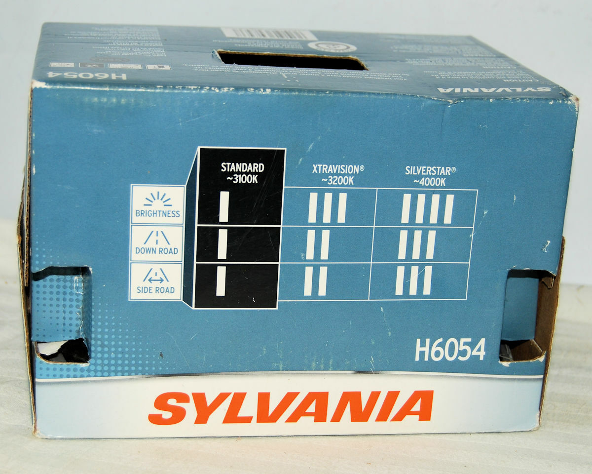 NOS SYLVANIA H6054 BASIC HALOGEN HEADLIGHT SEALED BEAM Standard 3100K ...