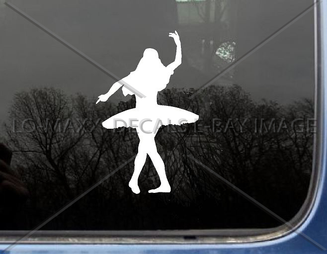 Dancer Ballet Ballerina Dance Cute Car SUV Window Unique Die Cut Vinyl ...