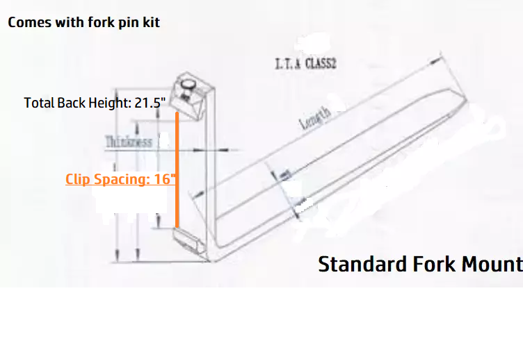 Forklift FORKS 72 CLASS 2 II 72" INCHES 6 FEET 6 FT NEW *5K Lbs LOAD ...