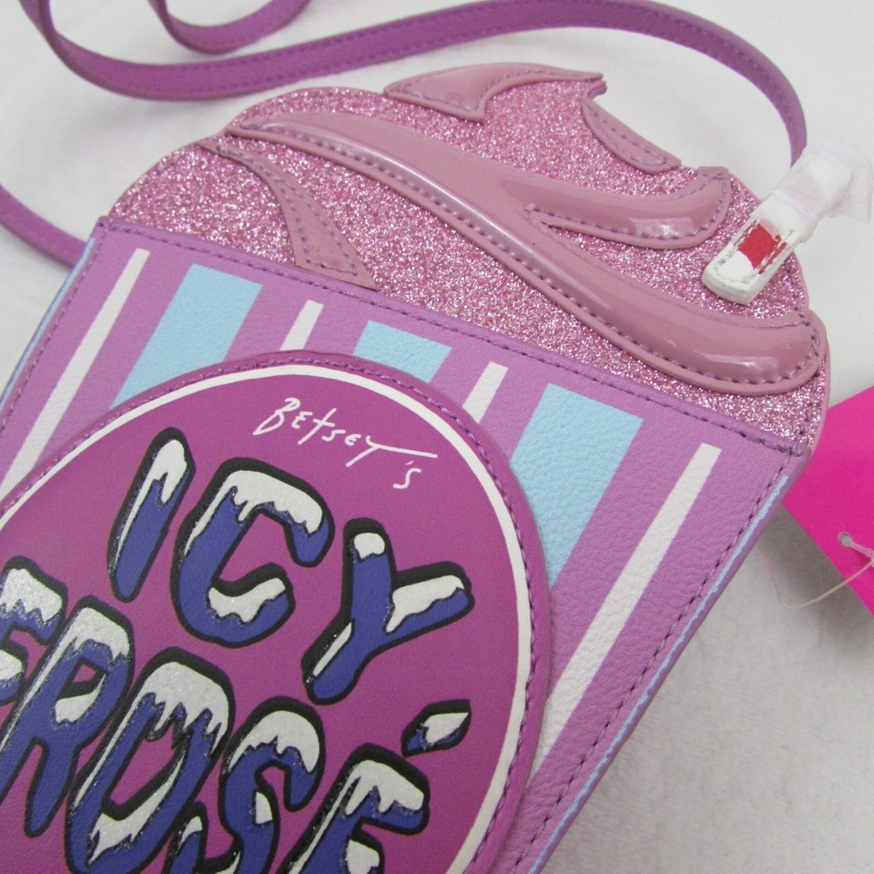 Betsey Johnson Icey Frose Purple Pink Ice Cream Crossbody Purse ...