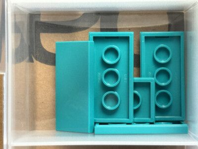 LEGO Parts - Dark Turquoise Tile 2 x 4 - No 87079 - QTY 5 | eBay