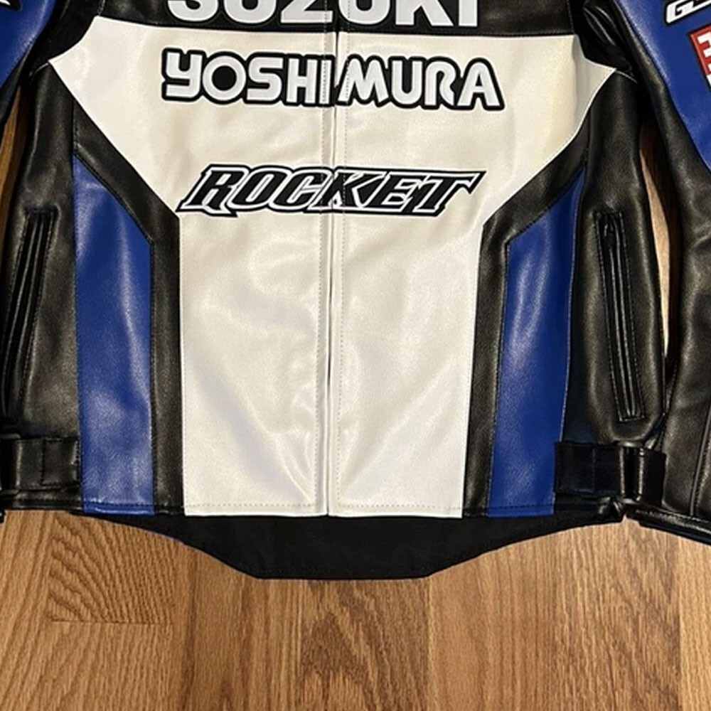 Suzuki GSXR Motorbike Leather Jacket Premium Motorcycle Racing Biker ...