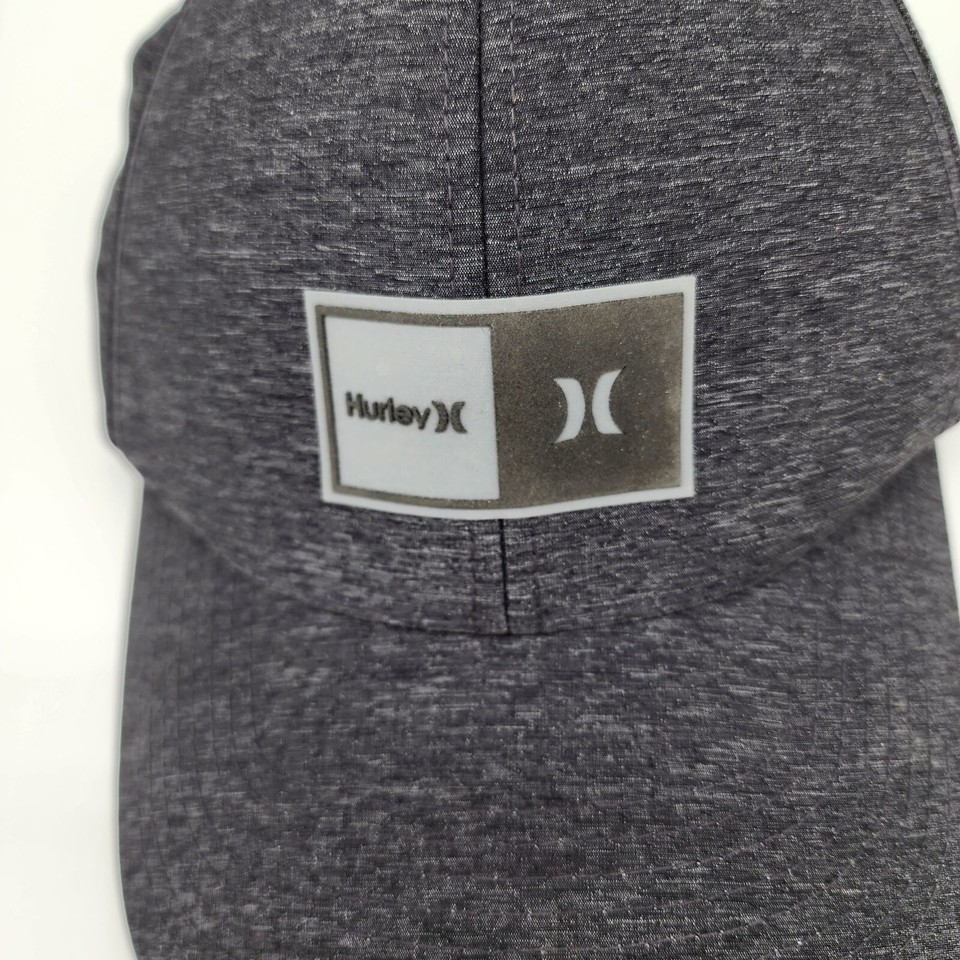Hurley Flex Fit Baseball Cap Mens L XL Gray Logo Phantom H2O Dri Sports ...