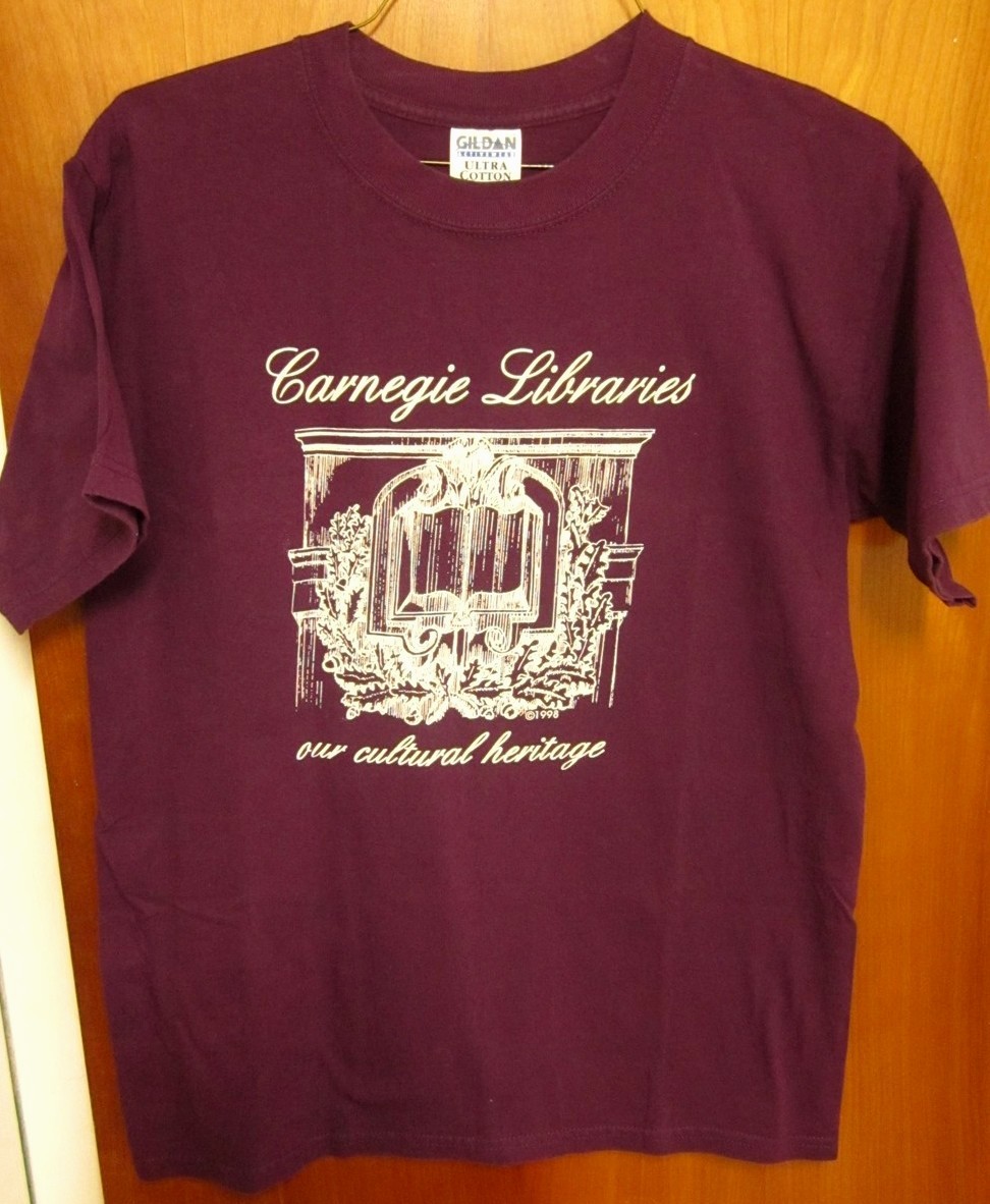 CARNEGIE LIBRARIES logo med T shirt Our Cultural Heritage tee Andrew | eBay