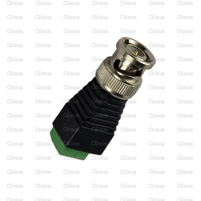 2PCS BNC Male CAT5 CCTV Video Adapter Coaxial Balun Camera TV Connector ...
