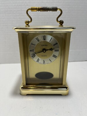 Vintage Linden Quartz Brass Mantle Clock Made In West Germany | eBay