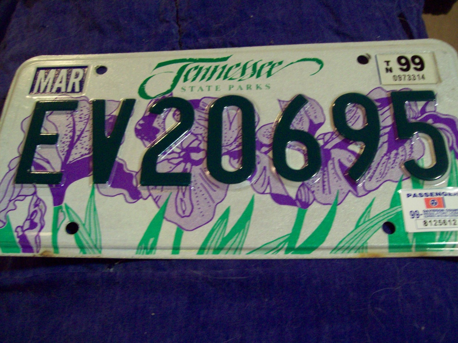 colourful tennessee state parks flower license plate expired | eBay