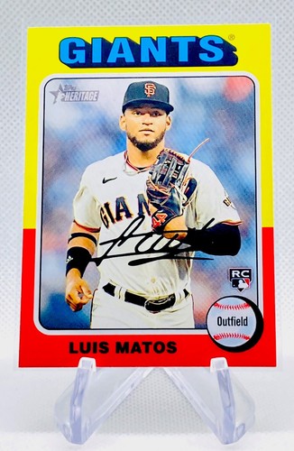 2024 Topps Heritage Luis Matos Rookie Card #101 - San Francisco Giants ...
